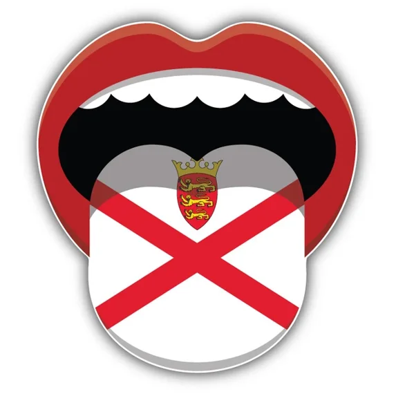 DOPASTICKER Jersey Flag Mouth Sticker Decal Phone Decal Water Bottle ...