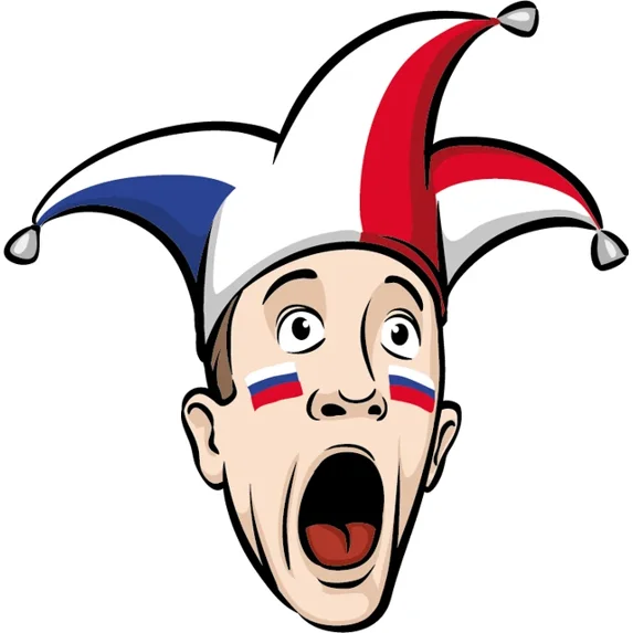 DOPASTICKER Jester Cap Russia Fan Sport Sticker Decal Phone Decal Water ...