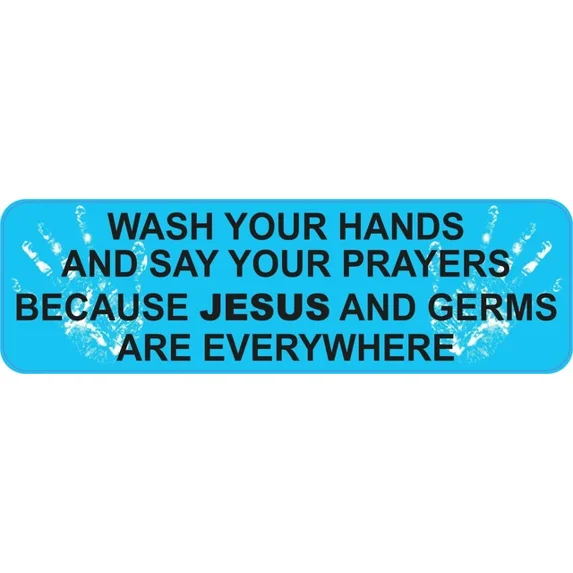 DOPASTICKER Jesus And Germs Are Everywhere Sticker Phone Sticker, Latop ...