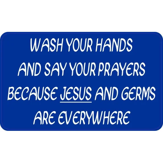 DOPASTICKER Jesus And Germs Are Everywhere Sticker Phone Sticker, Latop ...