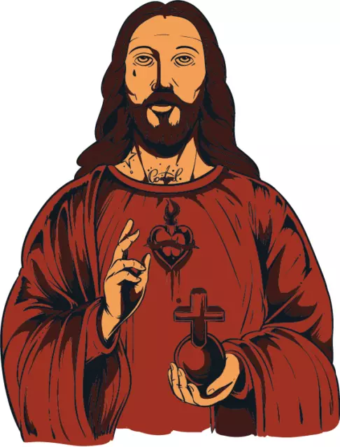 DOPASTICKER Jesus Christ Cross Religion Sticker Decal Phone Decal Water ...