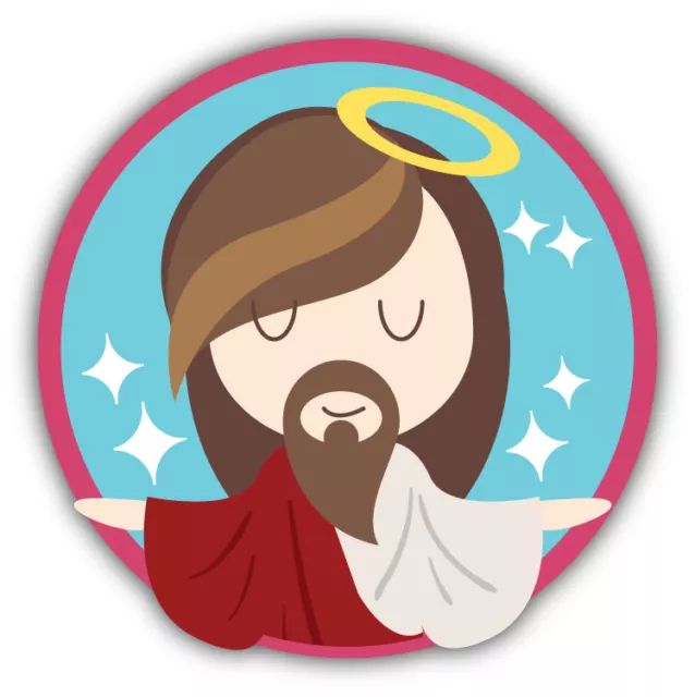 DOPASTICKER Jesus Cute Religion Christian Sticker Decal Phone Decal ...