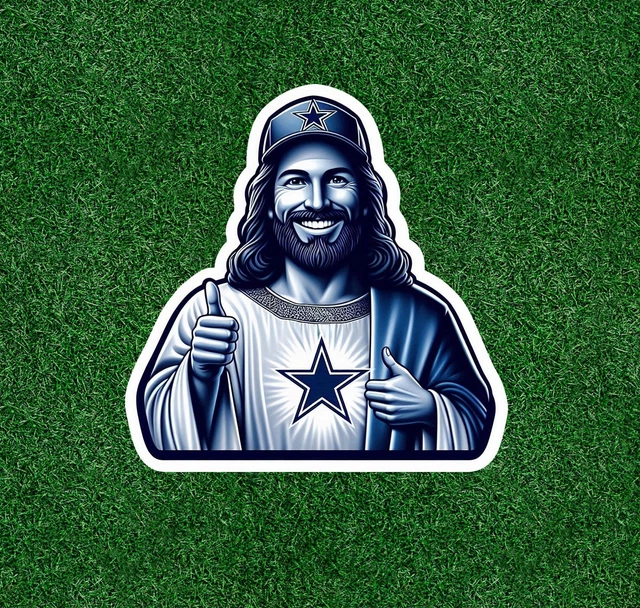 DOPASTICKER Jesus Is A Cowboys Fan! Sticker Decal Phone Decal Water ...