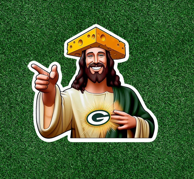 DOPASTICKER Jesus Is A Green Bay Fan! Sticker Decal Phone Decal Water ...
