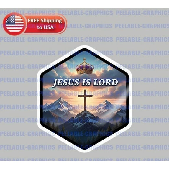 DOPASTICKER Jesus Is Lord Sticker Religious Christian Sticker Phone ...