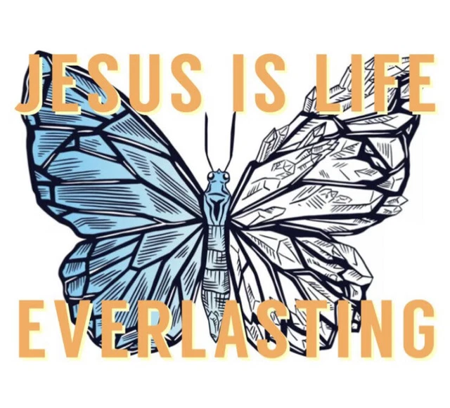 DOPASTICKER Jesus Life Everlasting Sticker Christian Positive Butterfly ...