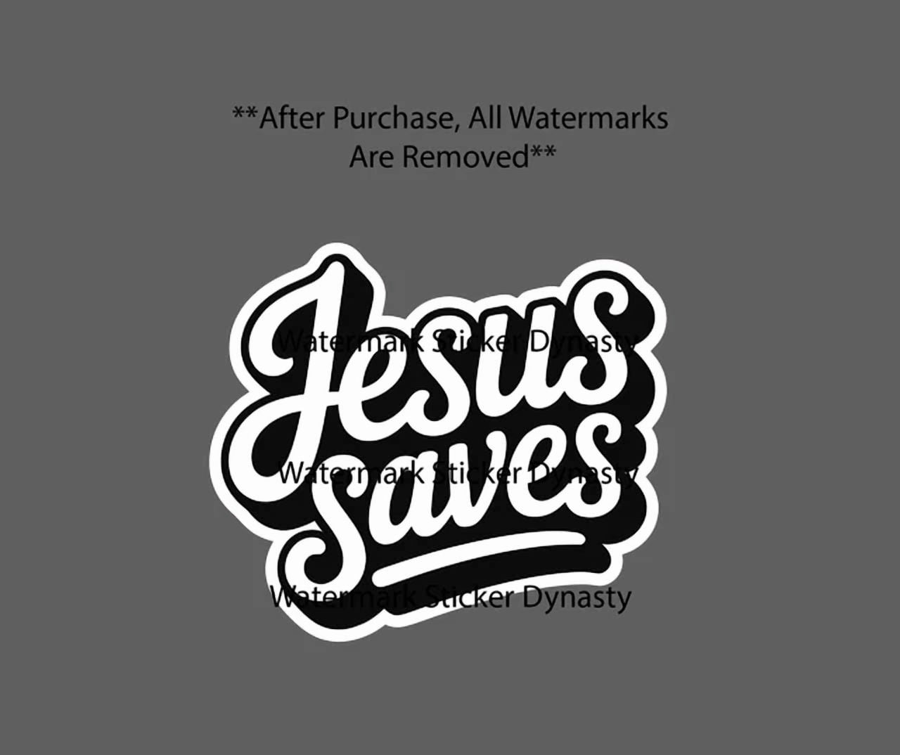 DOPASTICKER Jesus Saves Sticker Quote Faith Bible Love Sticker Phone ...