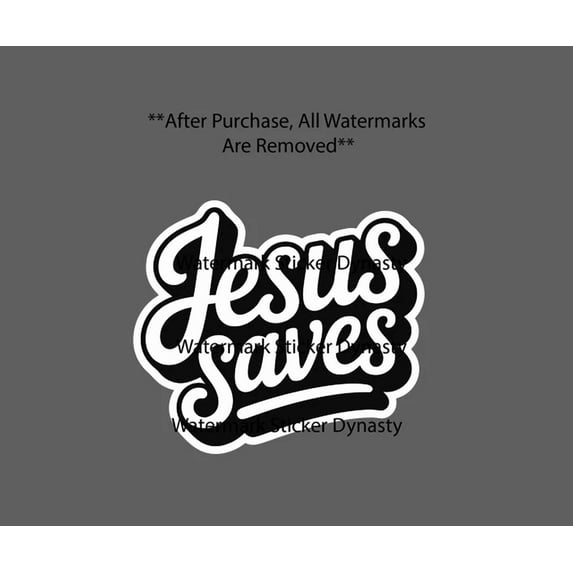 DOPASTICKER Jesus Saves Sticker Quote Faith Bible Love Sticker Phone ...