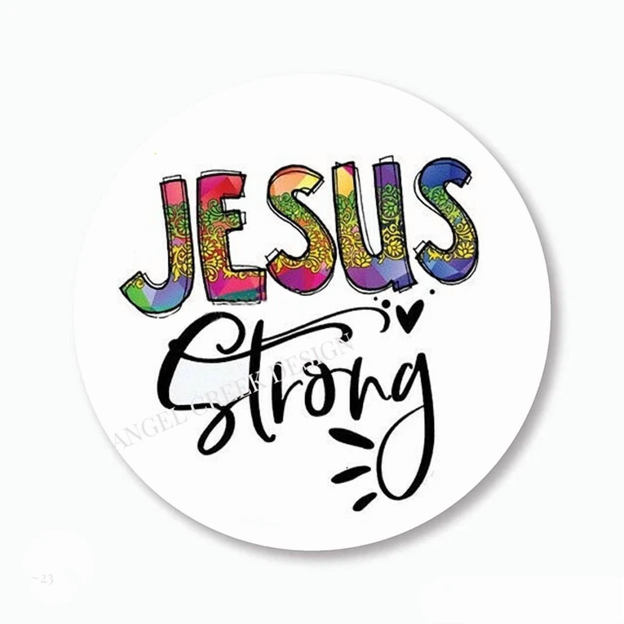 DOPASTICKER Jesus Strong Floral Religious Jesus Scrapbook Stickers ...