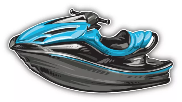 DOPASTICKER Jet Boat Scooter Car Sticker Phone Decal Water Bottle ...