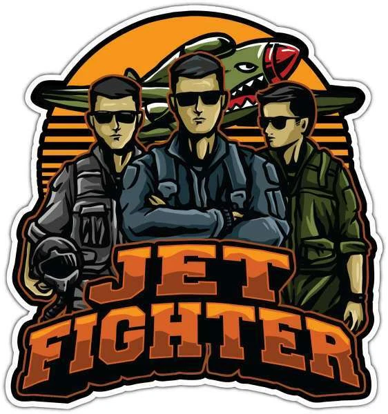 DOPASTICKER Jet Fighter Airplane Army Military Veteran Car Window ...