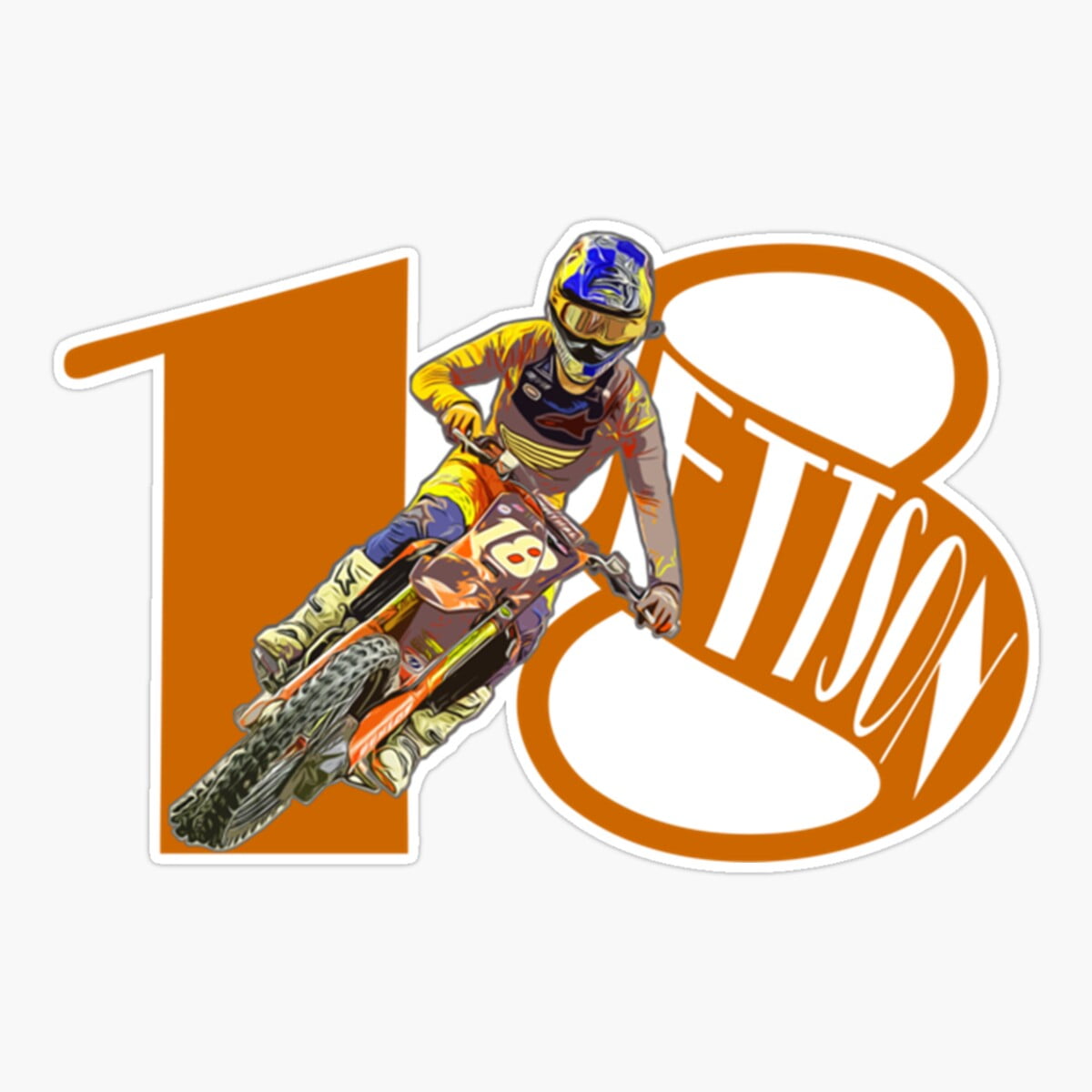 DOPASTICKER Jettson 18, Jett Lawrence Sticker, Phone Sticker Car ...