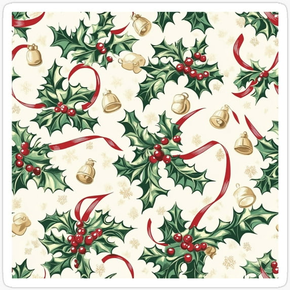 DOPASTICKER Jingling Bells And Holly Leaves Sticker Phone Sticker ...