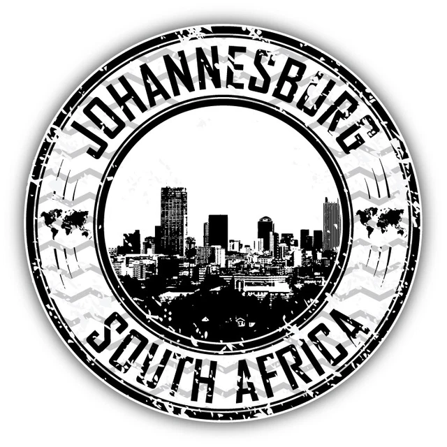 DOPASTICKER Johannesburg South Africa Grunge Rubber Travel Car Sticker ...