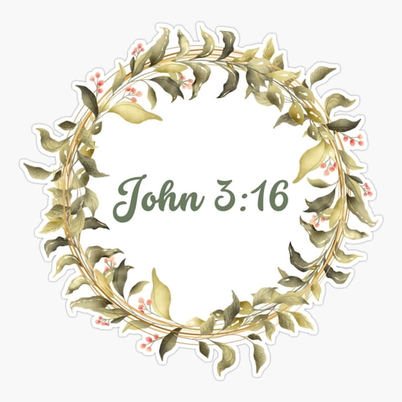 DOPASTICKER John 3:16 Sticker, Phone Sticker Water Bottle Sticker Car ...