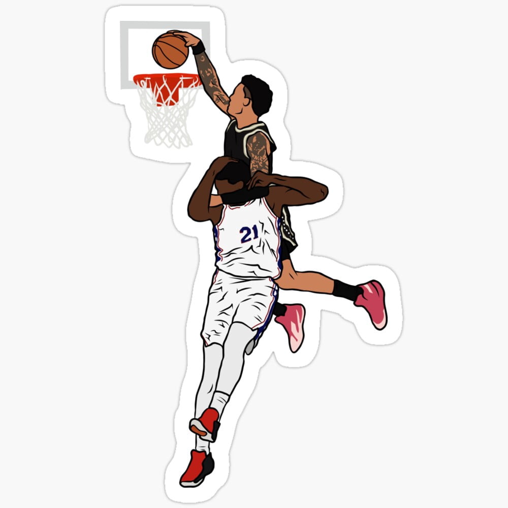 DOPASTICKER John Collins Dunk On Embiid Perfect Gift Everyone Phone ...