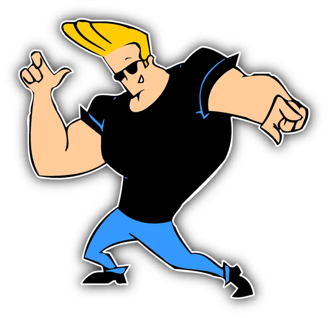 DOPASTICKER Johnny Bravo Dance Cartoon Car Sticker Decal Phone Decal ...