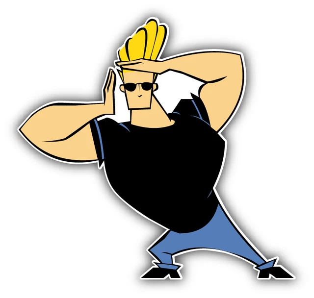 DOPASTICKER Johnny Bravo Disco Cartoon Car Sticker Decal Phone Decal ...