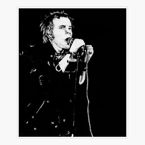 DOPASTICKER Johnny Rotten Sticker, Phone Sticker Water Bottle Sticker ...