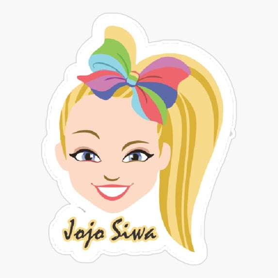 DOPASTICKER Jojo Siwa Purple Art Sticker, Phone Sticker Water Bottle ...