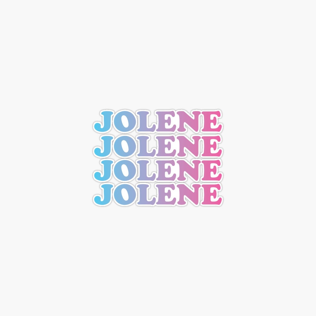 DOPASTICKER Jolene, Jolene, Jolene, Joleeeene Pastel Gradient Sticker ...
