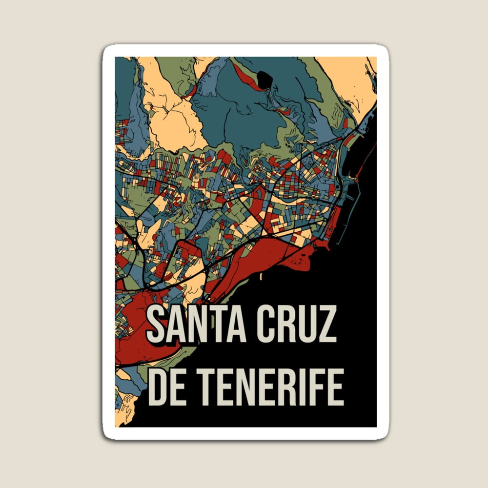 DOPASTICKER Jolly Man Cruz De Tenerife Vintage City Map Decorative ...