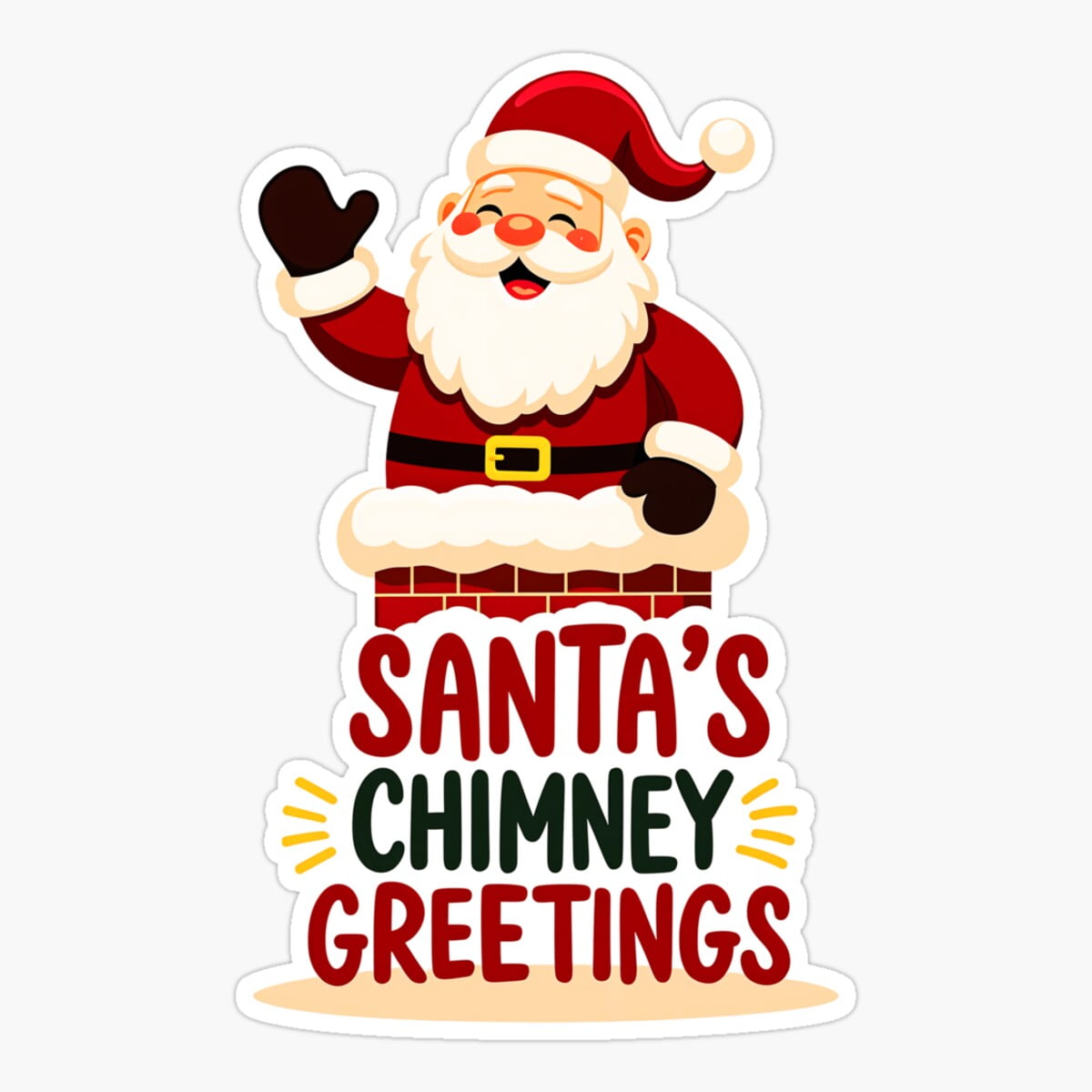 DOPASTICKER Jolly Man'S Chimney Greetings: Sticker, Phone Sticker Car ...
