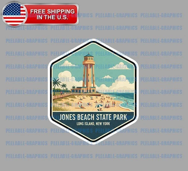 DOPASTICKER Jones Beach State Park York Souvenir Luggage Sticker Phone ...
