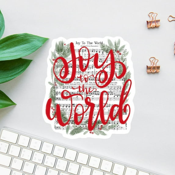 DOPASTICKER Joy To The World Sticker, Noel Carol Sticker, Christian ...