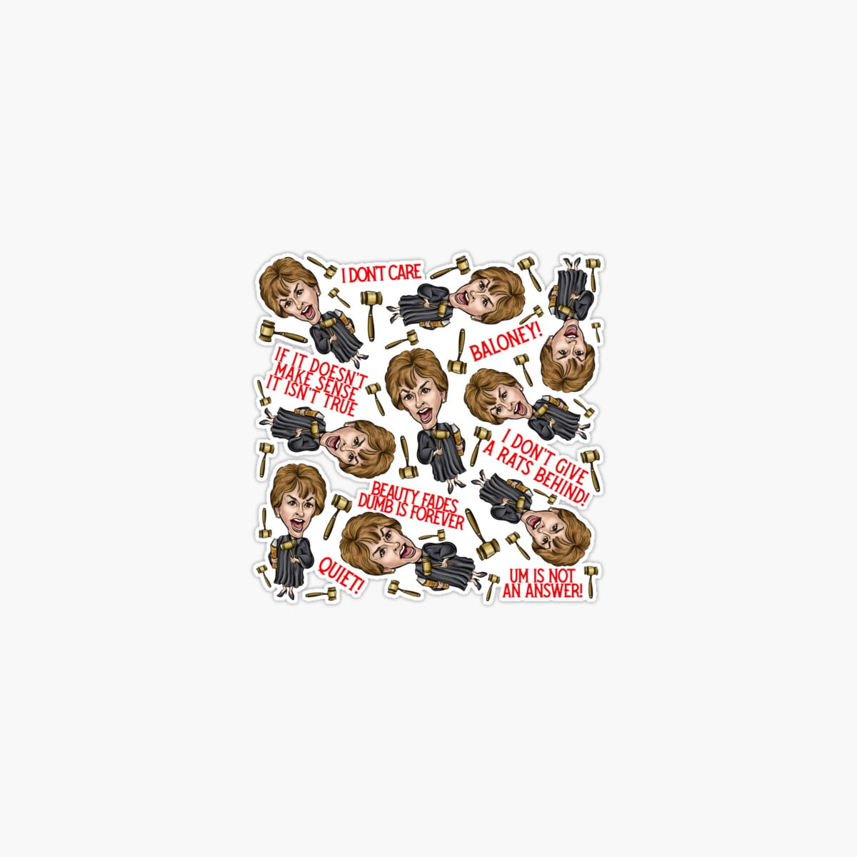 DOPASTICKER Judge Judy Print Sticker Phone Sticker, Latop Sticker ...