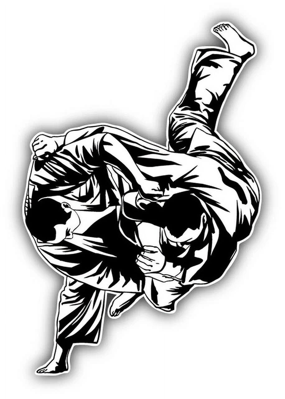 DOPASTICKER Judo Fighters Car Sticker Phone Decal Water Bottle Stickers ...