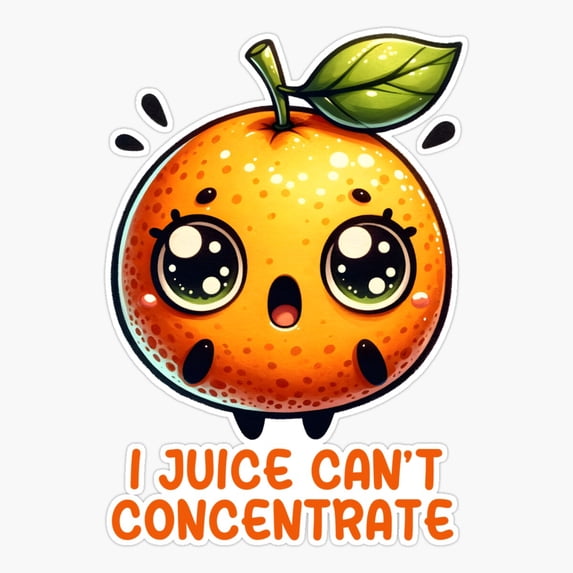 DOPASTICKER Juice Can'T Concentrate Fruit Sticker, Phone Sticker Car ...