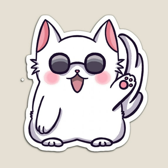 DOPASTICKER Jujutsu Cat #1 - G0Jo Decorative Laptop, Phone Stickers ...