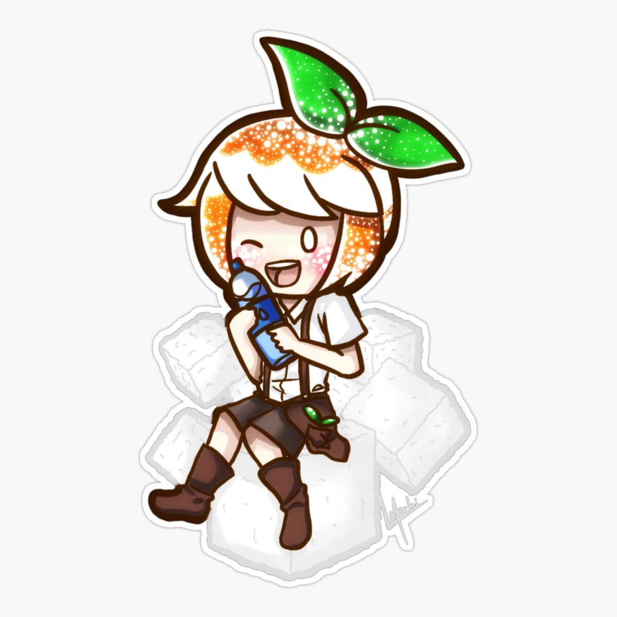 DOPASTICKER Julian Beverage Chibi Sticker, Phone Sticker Car Stickers ...