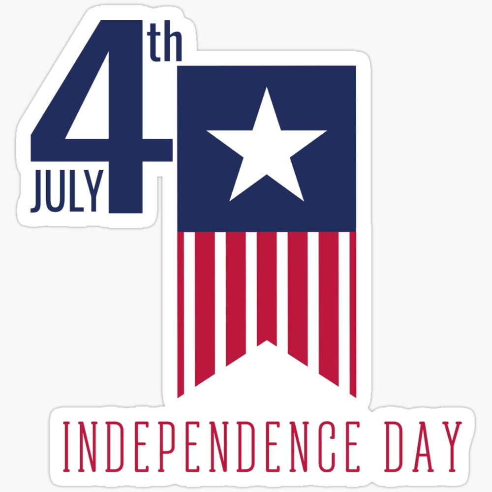 DOPASTICKER July 4Th Flag Sticker, Usa Flag Sticker, Independence Day ...