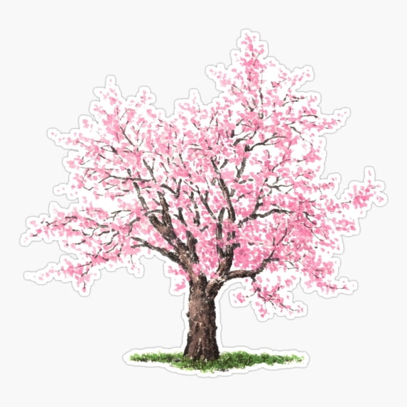 DOPASTICKER June Birthday Cherry Tree Sticker, Phone Sticker Car ...