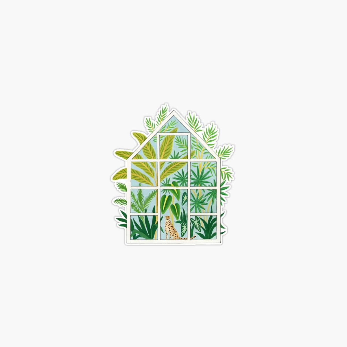DOPASTICKER Jungle Greenhouse Sticker, Phone Sticker Car Stickers ...