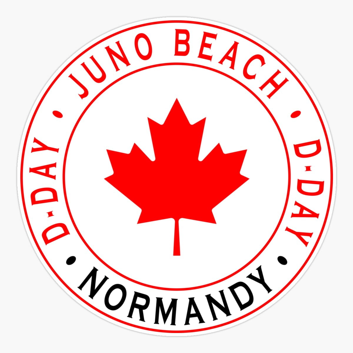 DOPASTICKER Juno Beach - Normandy D-Day - Cana.Da Sticker, Phone ...