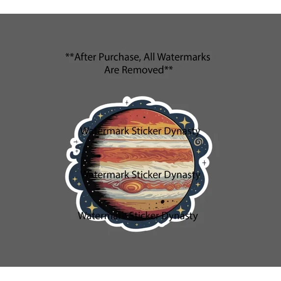 DOPASTICKER Jupiter Sticker Planet Space Universe Galaxy Sticker Phone ...