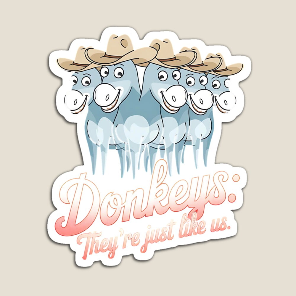 DOPASTICKER Just A Donkey - Donkeys Are Awesome - Donkey Charms ...