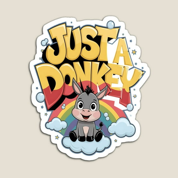 DOPASTICKER Just A Donkey Pretend I’m A Donkey Rustic Farm Decor ...