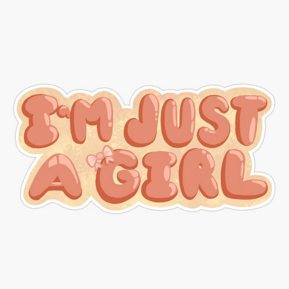 DOPASTICKER Just A Girl Sticker, Phone Sticker Water Bottle Sticker Car ...