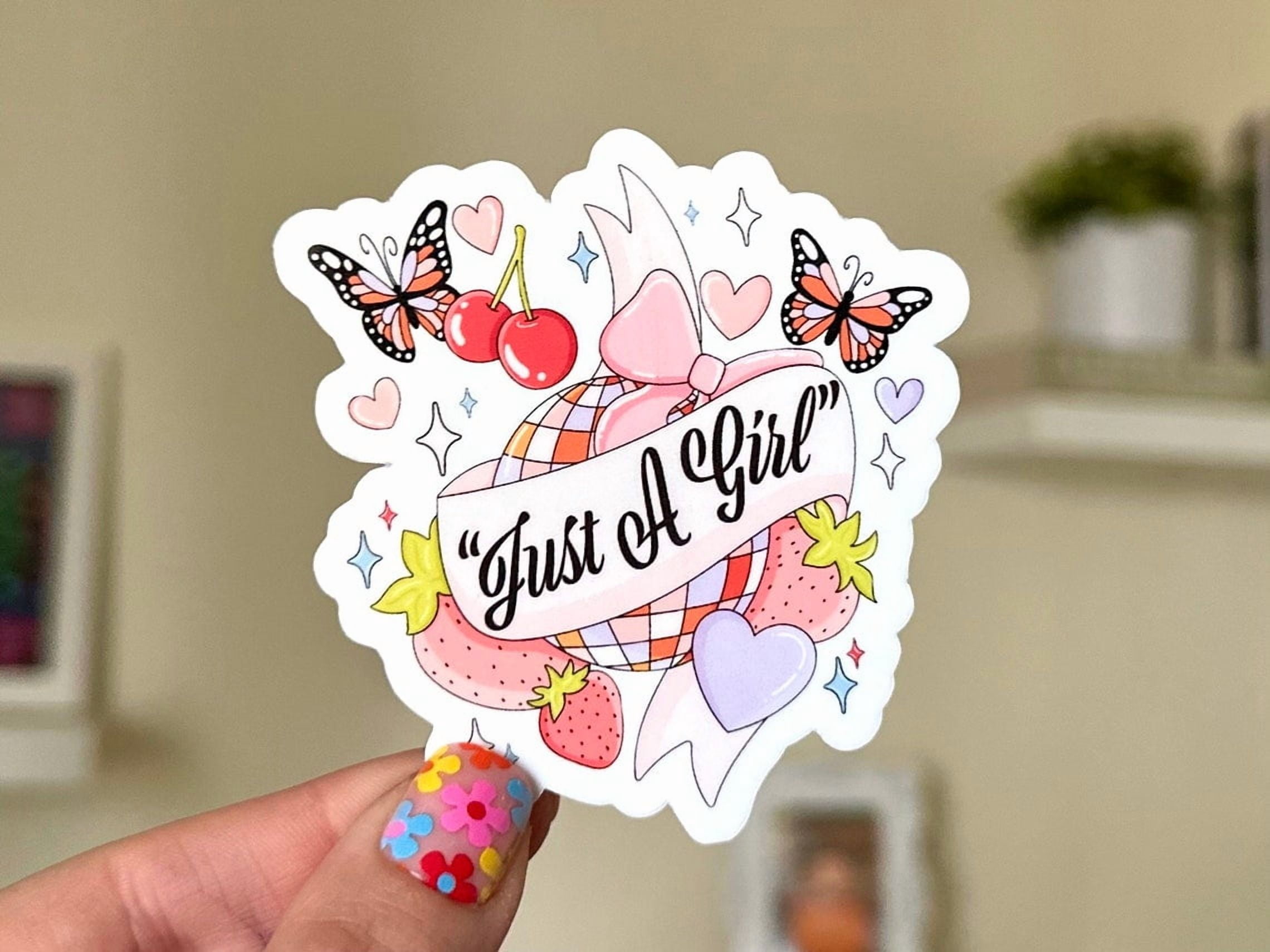 DOPASTICKER Just A Girl Sticker, Pretty Girly Gifts, Trendy Stickers ...