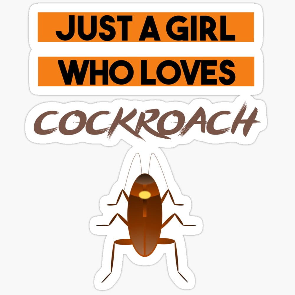 DOPASTICKER Just A Girl Who Loves Cockroach, Cockroach Sticker Phone ...