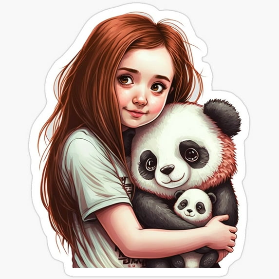 DOPASTICKER Just A Girl Who Loves Pandas Perfect Gift Everyone Phone ...