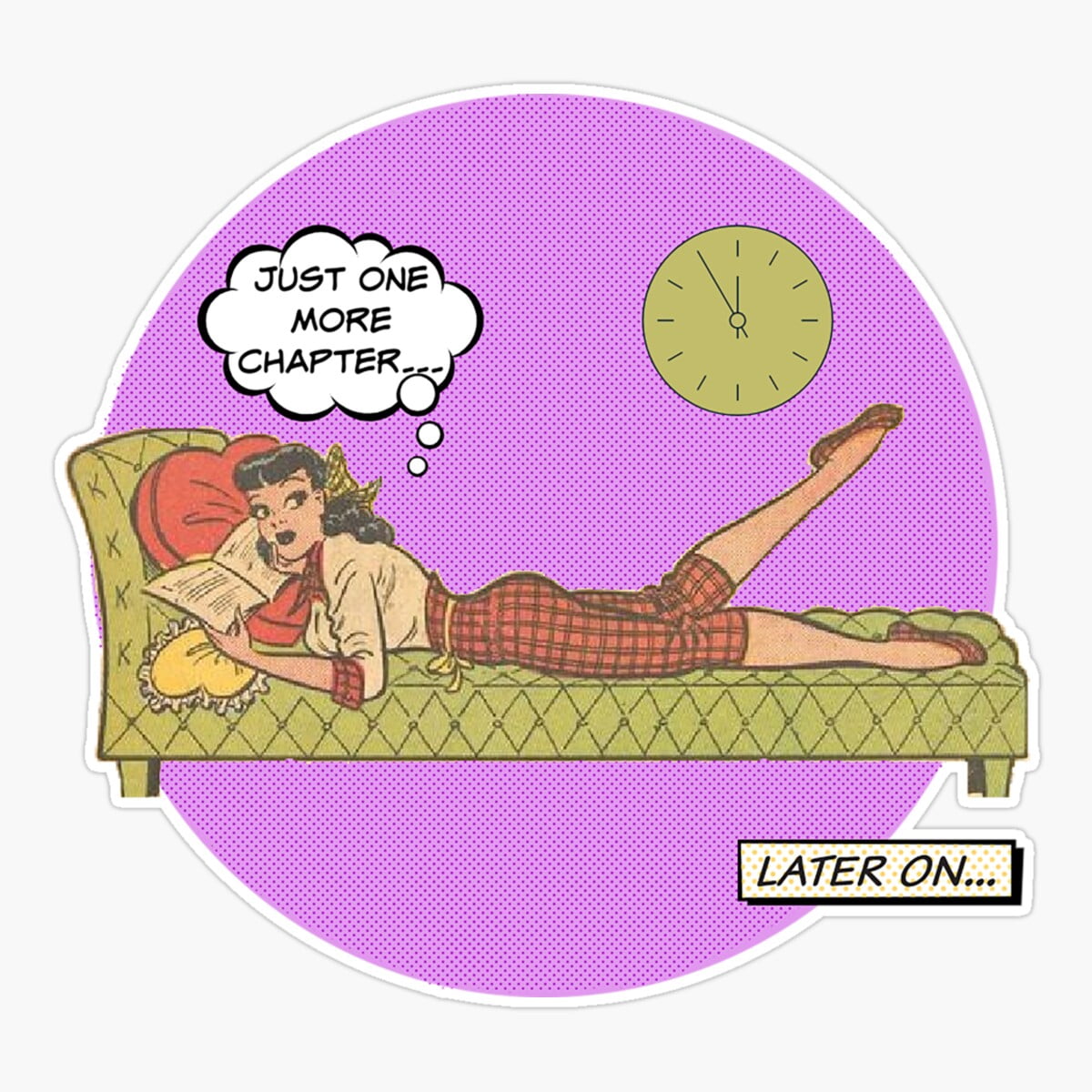 DOPASTICKER Just One More Chapter... Reader Git. Sticker, Phone Sticker ...