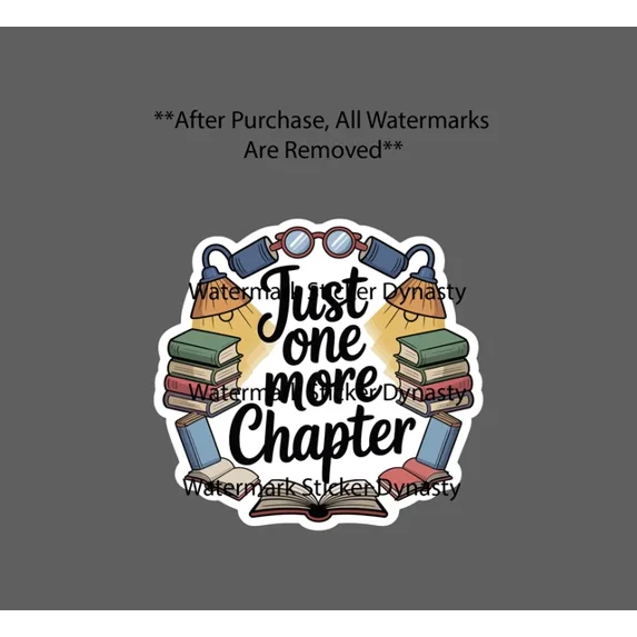 DOPASTICKER Just One More Chapter Sticker Books Reading Reader Sticker ...