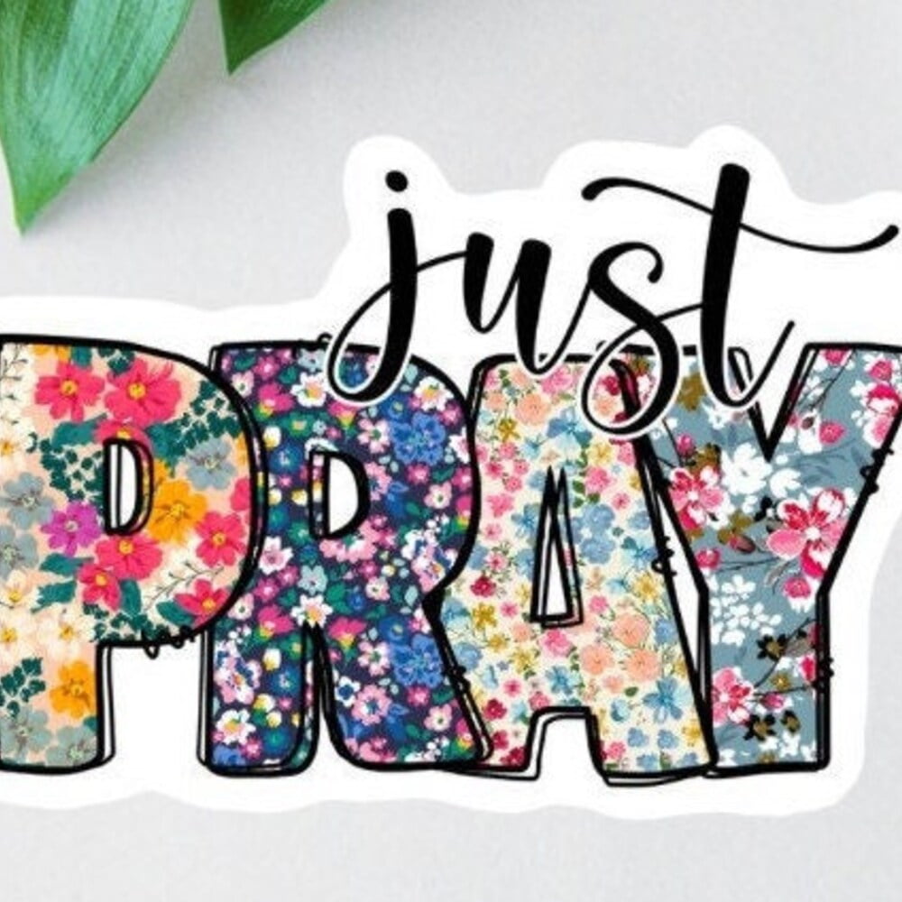 DOPASTICKER Just Pray Sticker, Bible Sticker Pack, Faith Stickers ...
