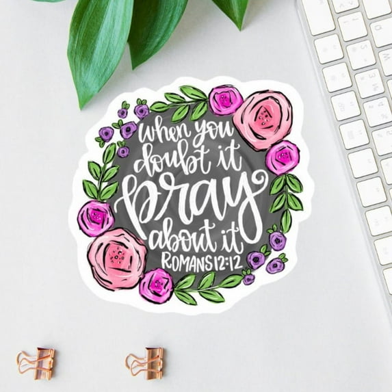 DOPASTICKER Just Pray Sticker, Bible Sticker Pack, Faith Stickers ...