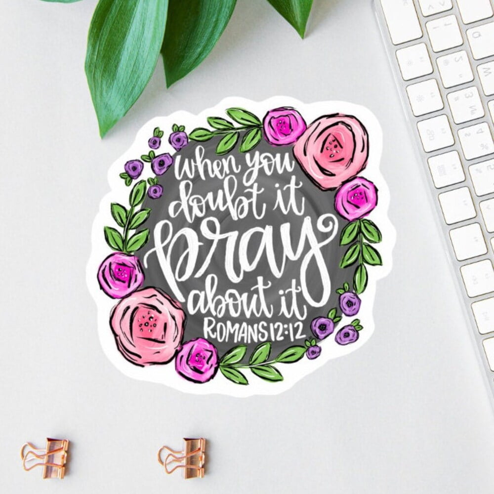 DOPASTICKER Just Pray Sticker, Bible Sticker Pack, Faith Stickers ...